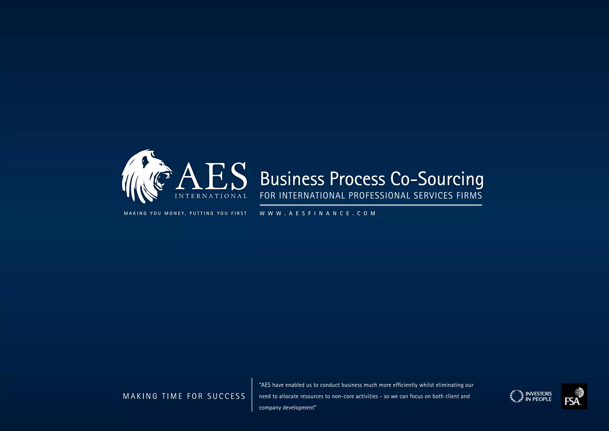 Aes Business Process Co Sourcing | PPT