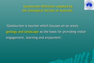Geotourism, Geotrails & Geoparks – Pathways for Future Development in ...