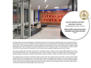 Austin Energy System Control Center - LEED Profile | PDF