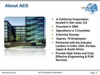 Aes Corporate Presentation | PPTX