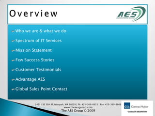 Aes Corporate Presentation | PPT