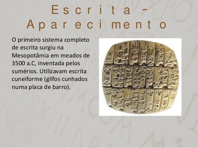 A História da Escrita