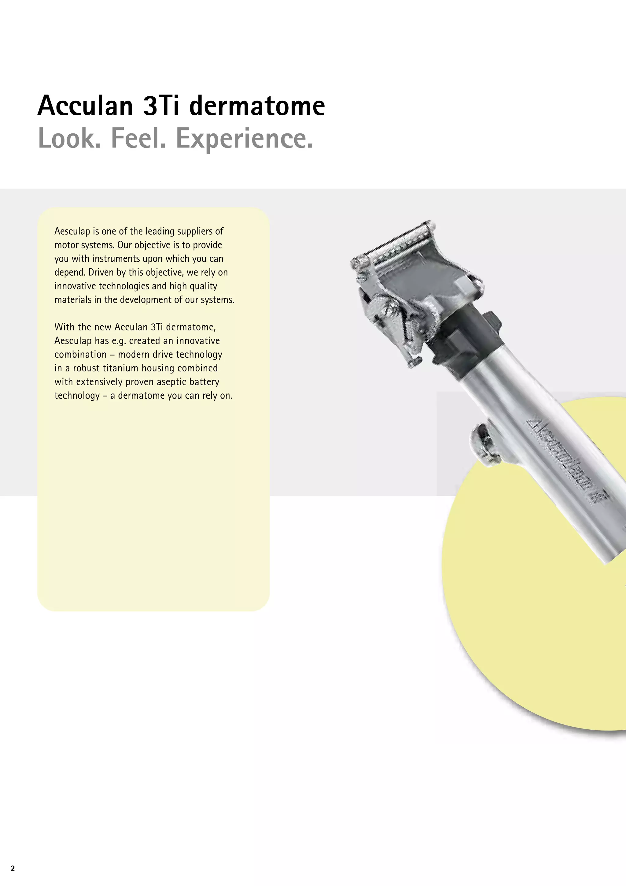 Aesculap® acculan 3ti dermatome | PDF