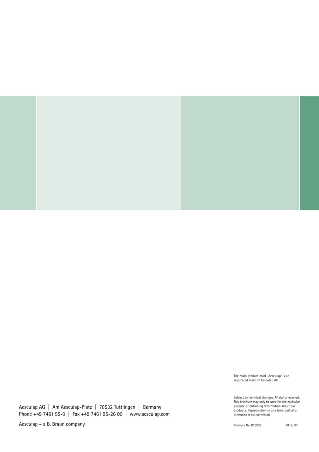 Aesculap® acculan 3ti dermatome | PDF