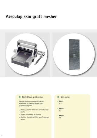 Aesculap® acculan 3ti dermatome | PDF