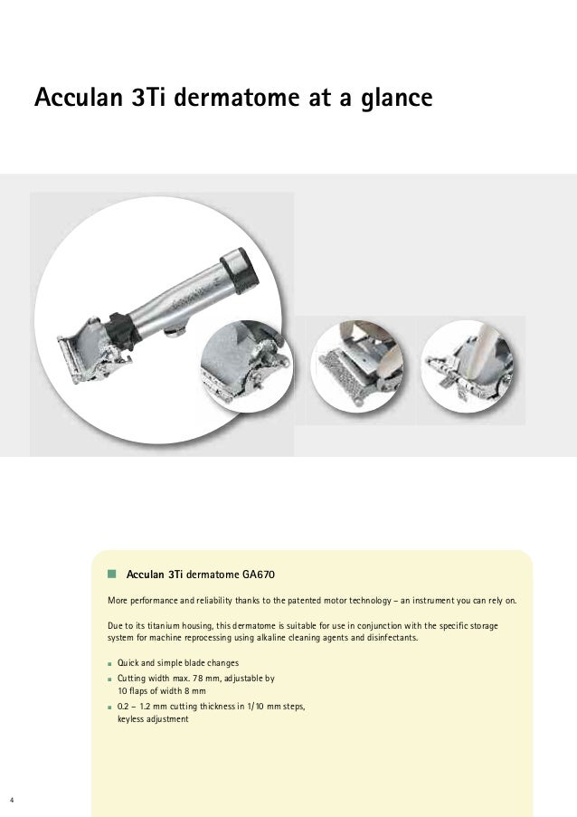 Aesculap® acculan 3ti dermatome
