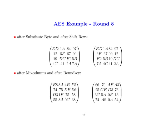 AES Solved Example on Encryption all rounds.pdf