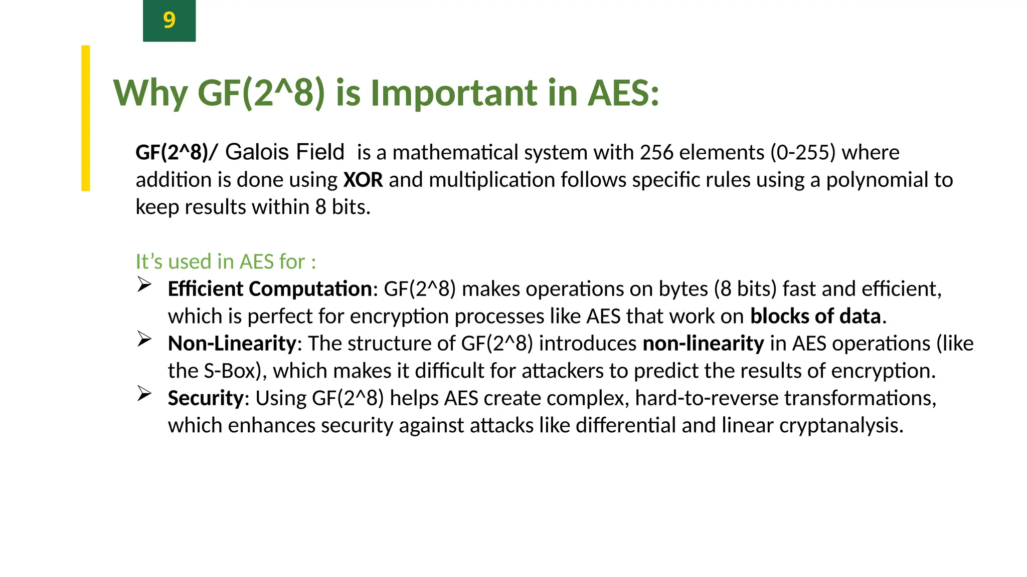 This slide is about Advance Encryption Standard | PPTX