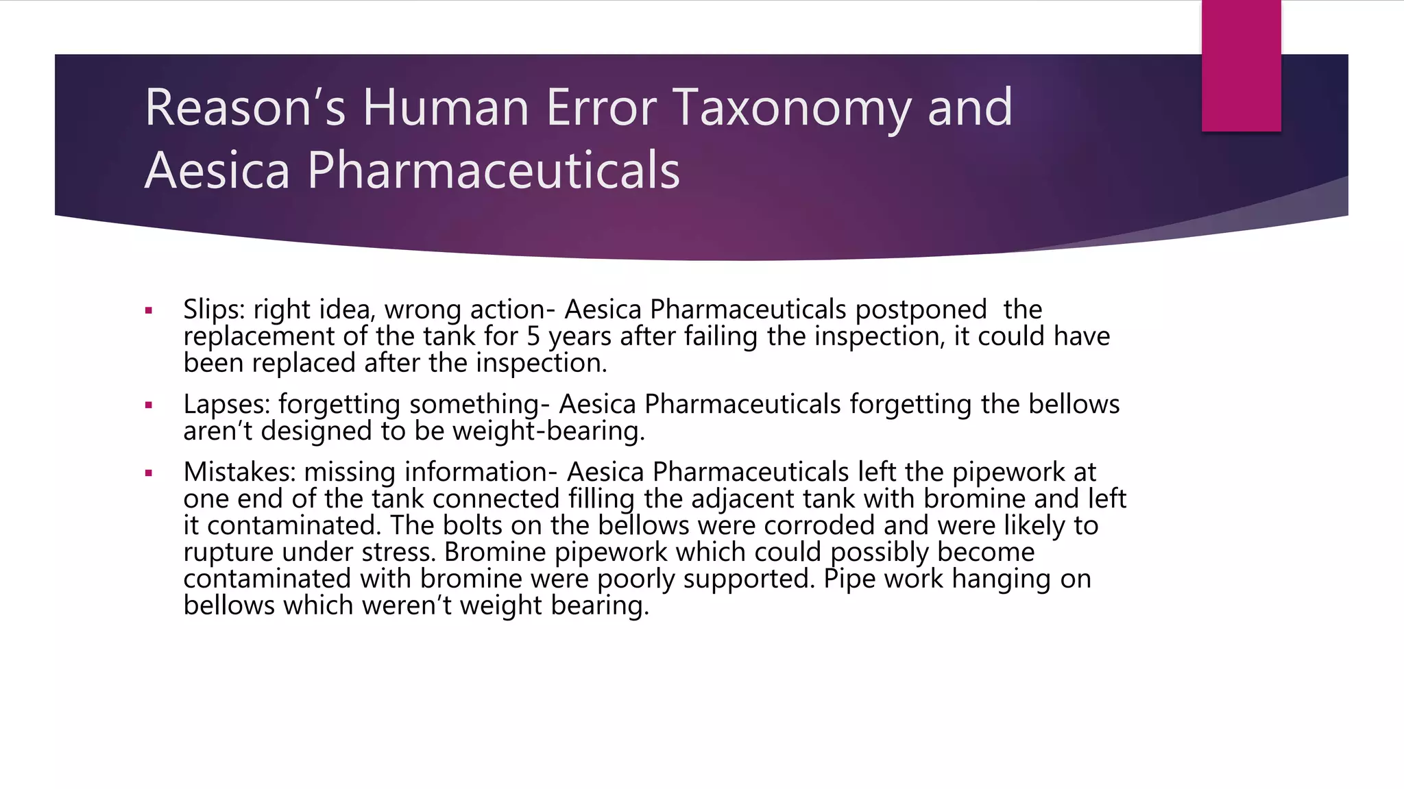 Aesica pharmaceuticals toxic chemical incident | PPT