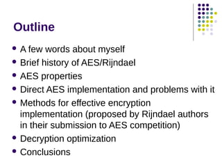 AES effecitve software implementation | PPT