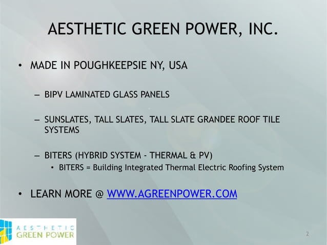 Aesthetic Green Power: History of building renewable energy 1994-2017 | PPT