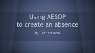 Aesop creating an absence | PPTX