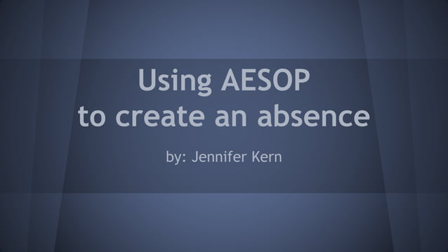Aesop creating an absence | PPT