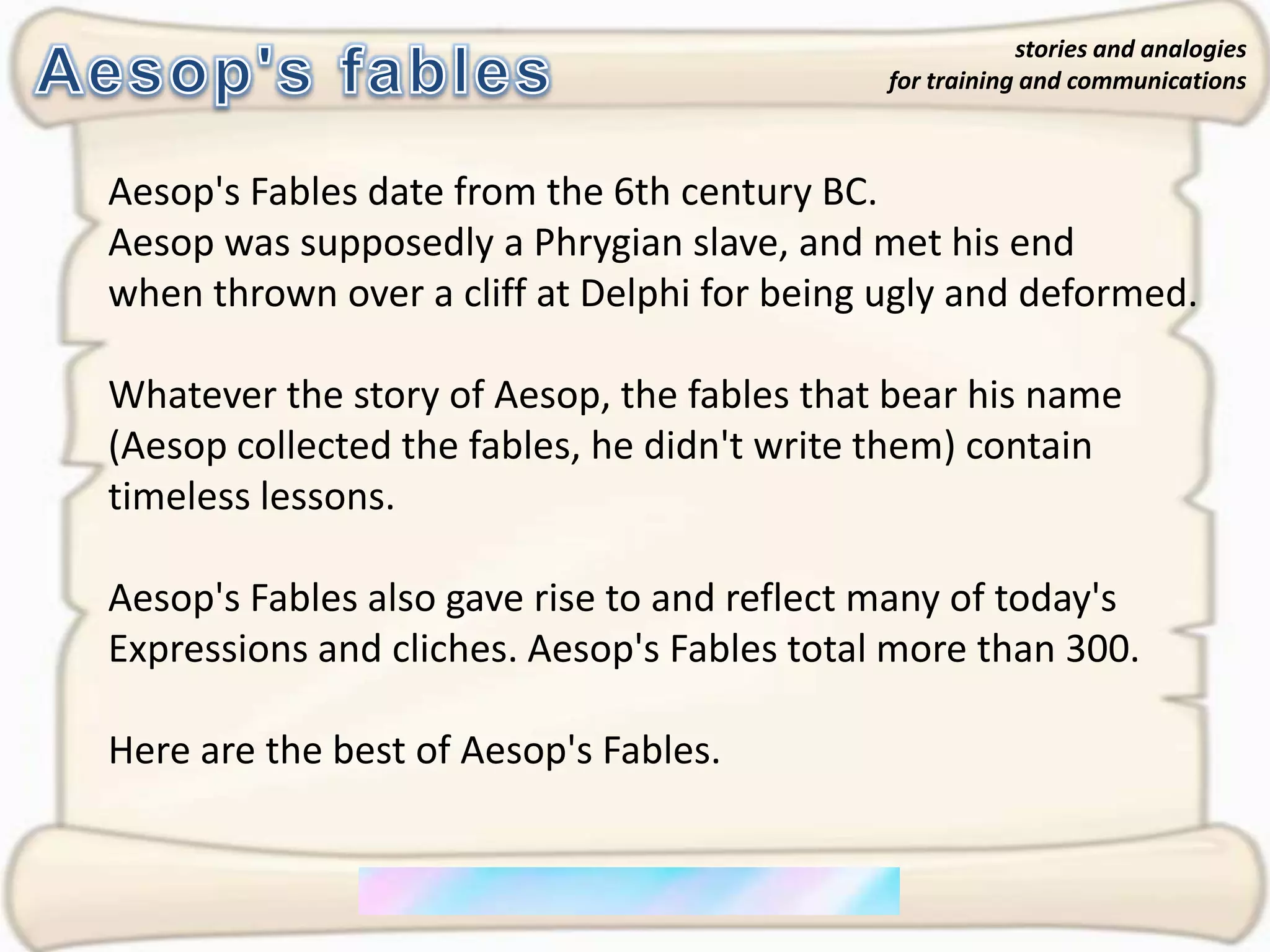 Aesop's fables | PPTX