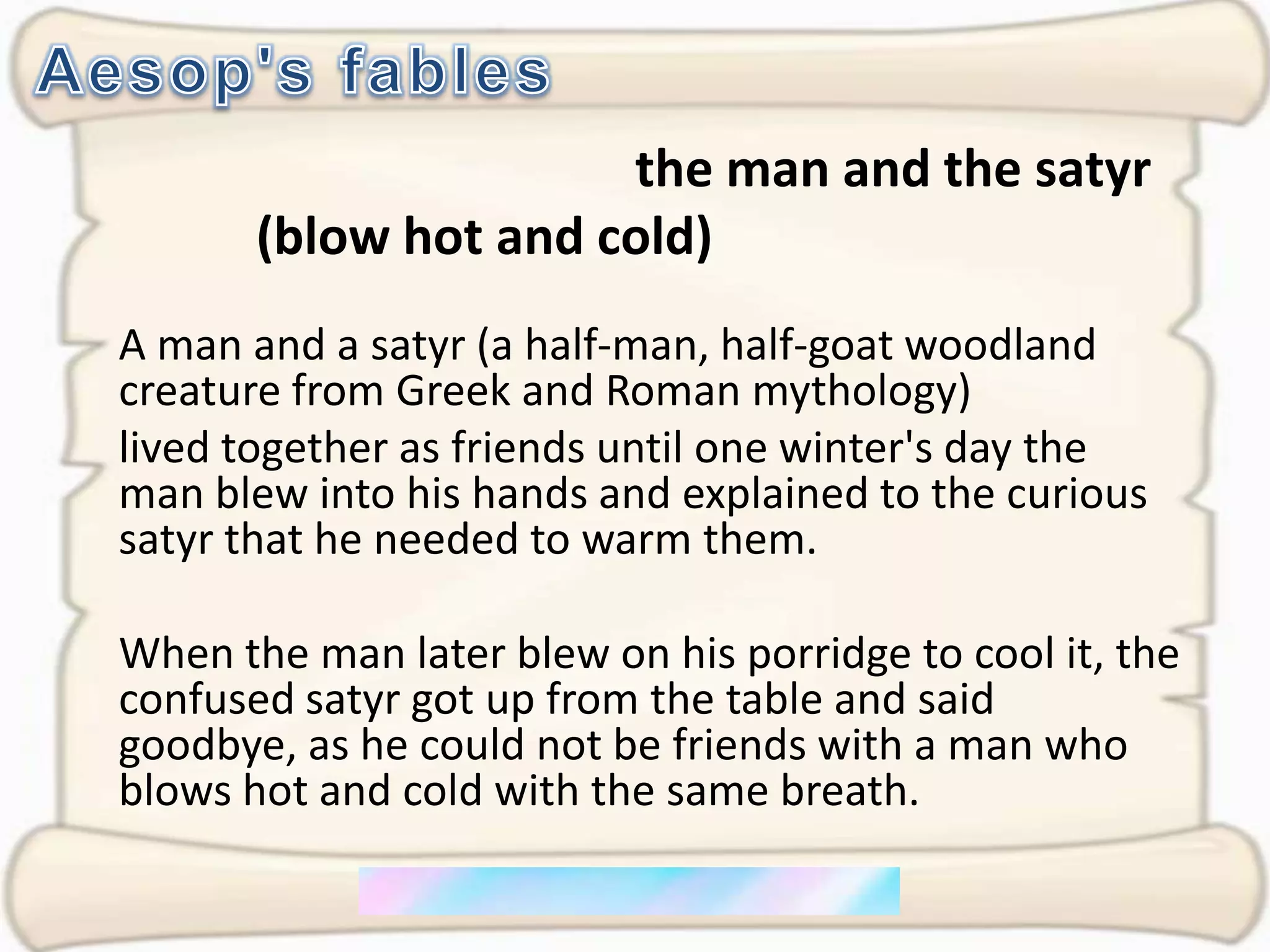 Aesop's fables | PPTX