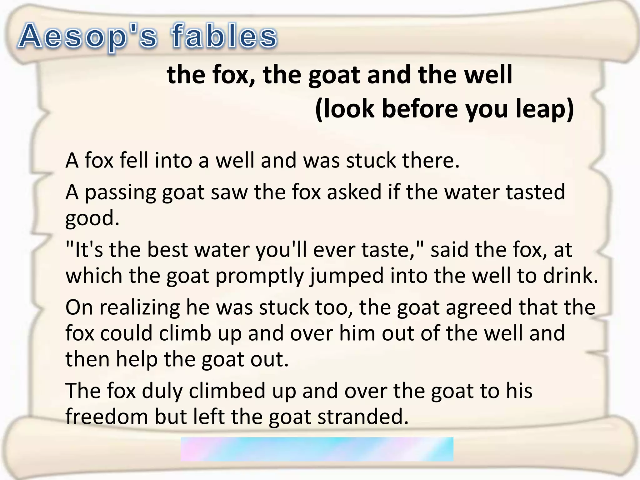Aesop's fables | PPTX
