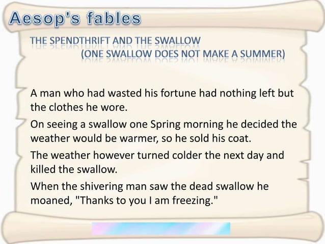 Aesop's fables | PPTX | Zoos & Aquariums | Attractions