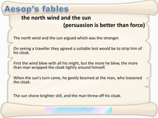Aesop's fables | PPTX