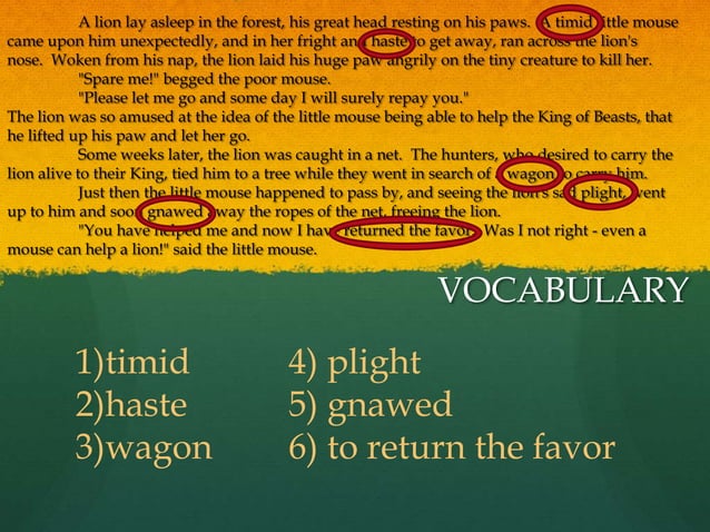 The Lion and the Mouse | PPT