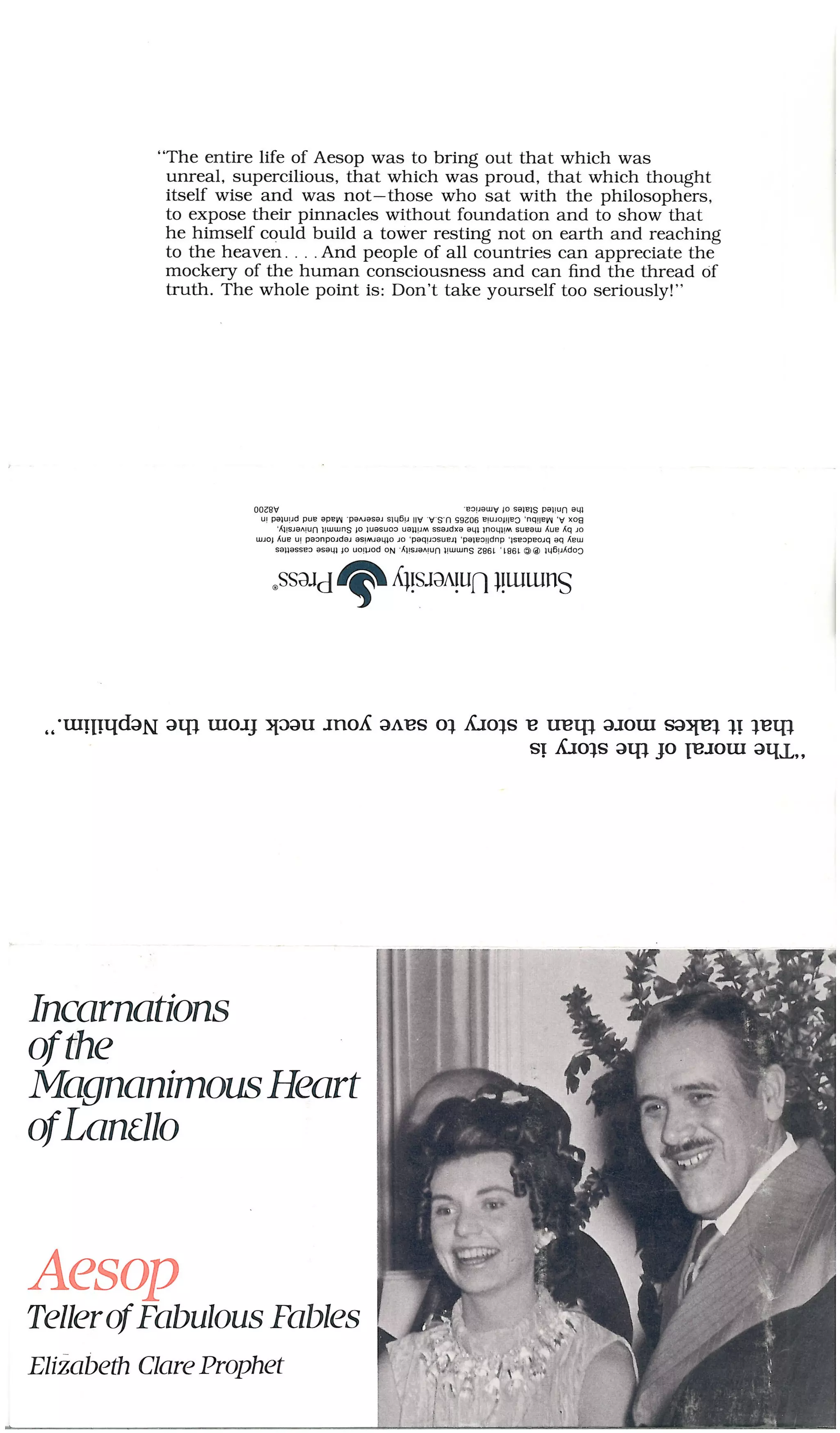 The Summit Lighthouse: Aesop teller of fabulous tales liner notes 1 | PDF