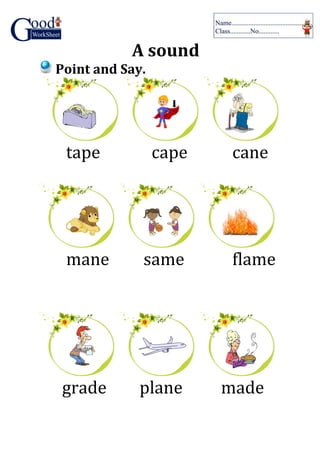 Phonics A e sound 1 | PDF