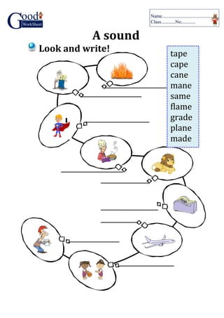 Phonics A e sound 1 | PDF