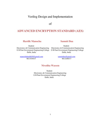 Advanced Encryption Standard (AES) | PDF | Information and Network Security | Computing