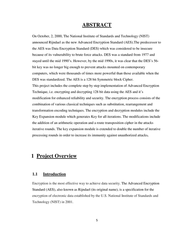 Advanced Encryption Standard (AES) | PDF | Information and Network ...