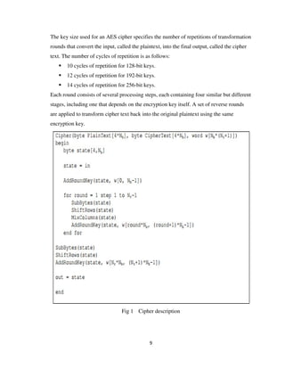 Advanced Encryption Standard (AES) | PDF | Information and Network Security | Computing