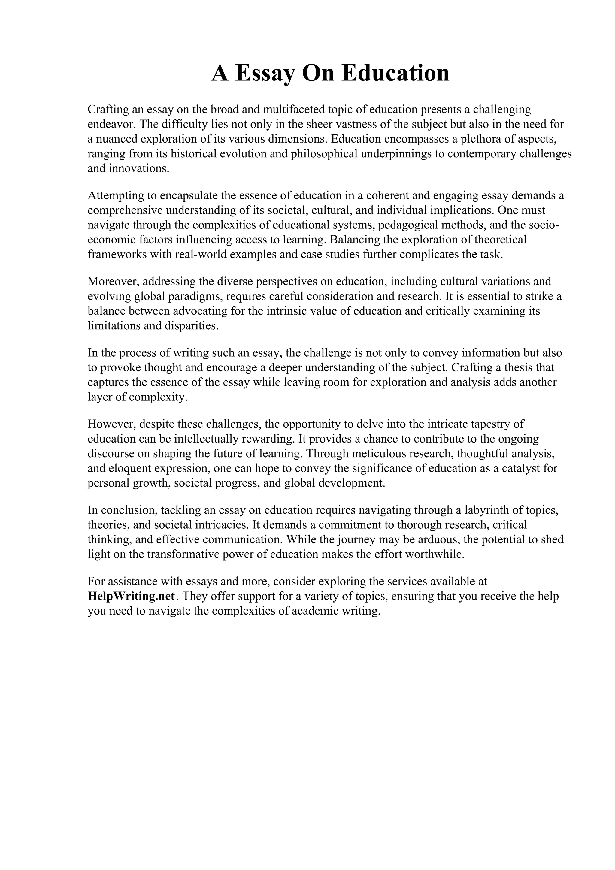 A Essay On Education.pdf