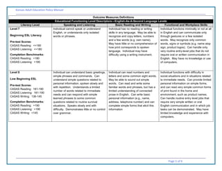 Understanding CASAS/ABE Test Results | PDF