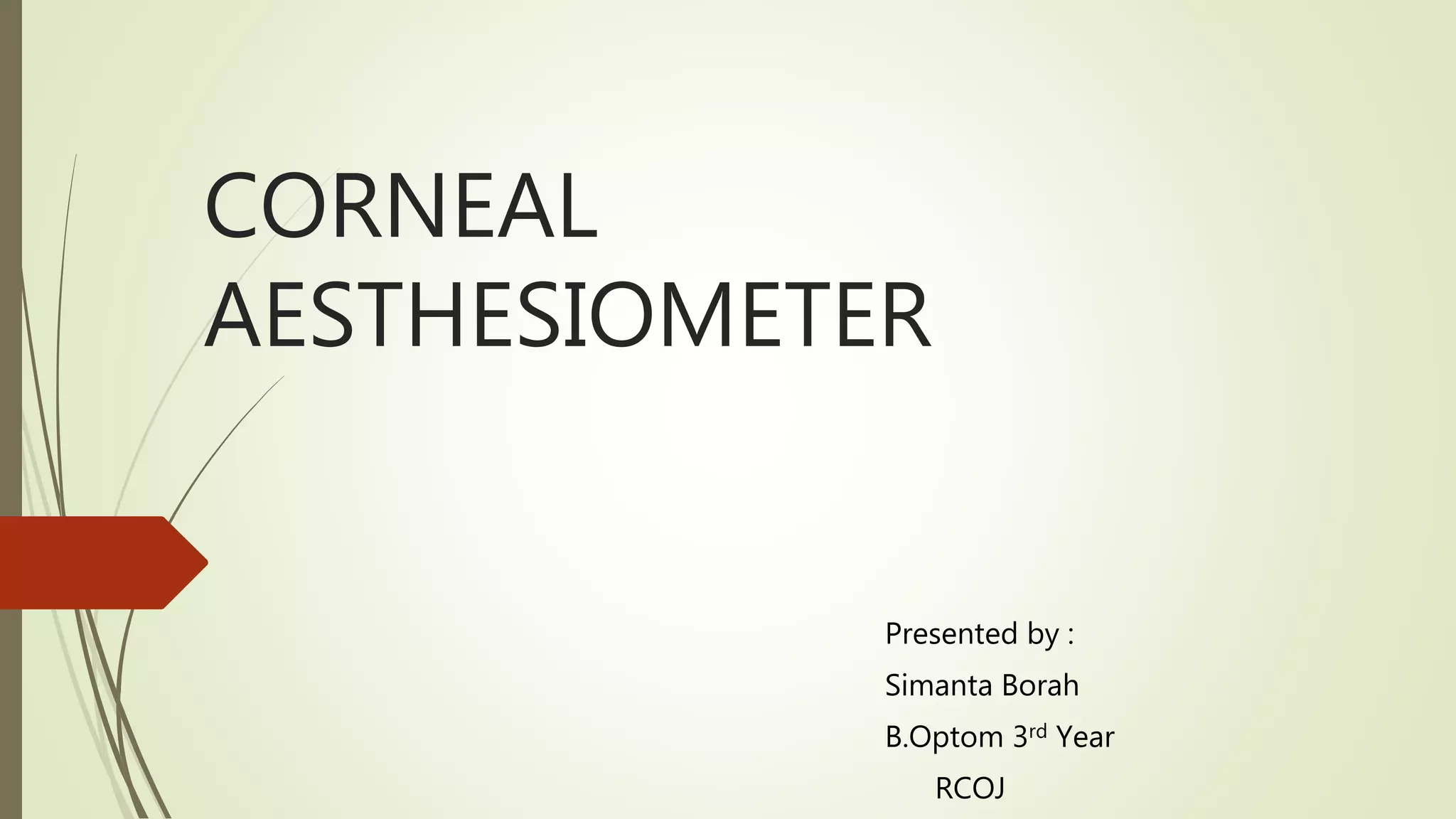 Aesthesiometer | PPTX