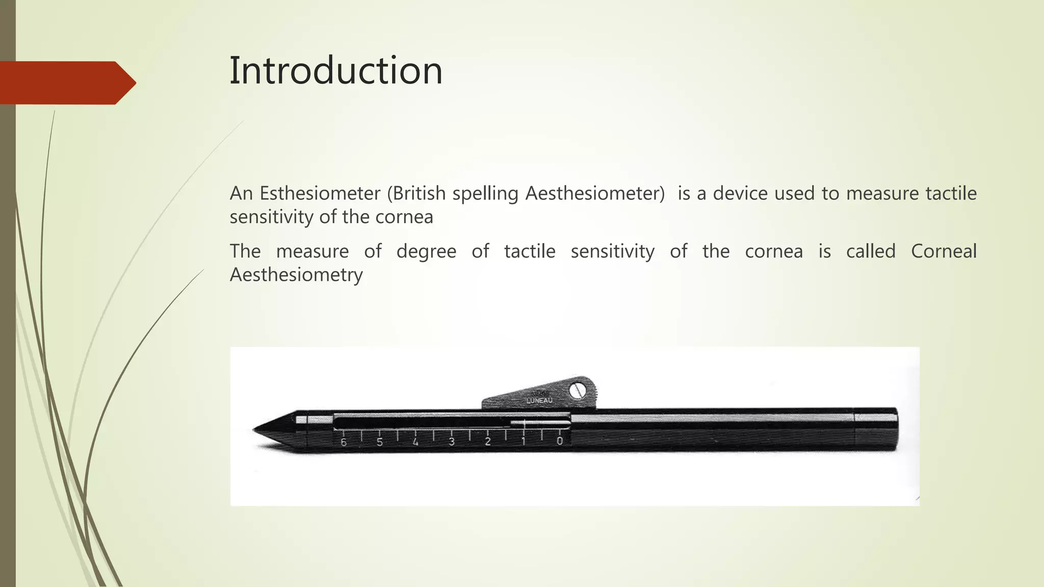Aesthesiometer | PPTX