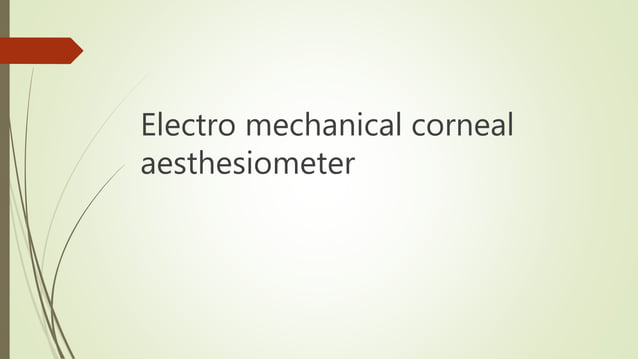 Aesthesiometer | PPTX