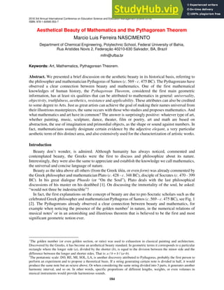 Aesthetical Beauty of Mathematics and the Pythagorean Theorem.pdf