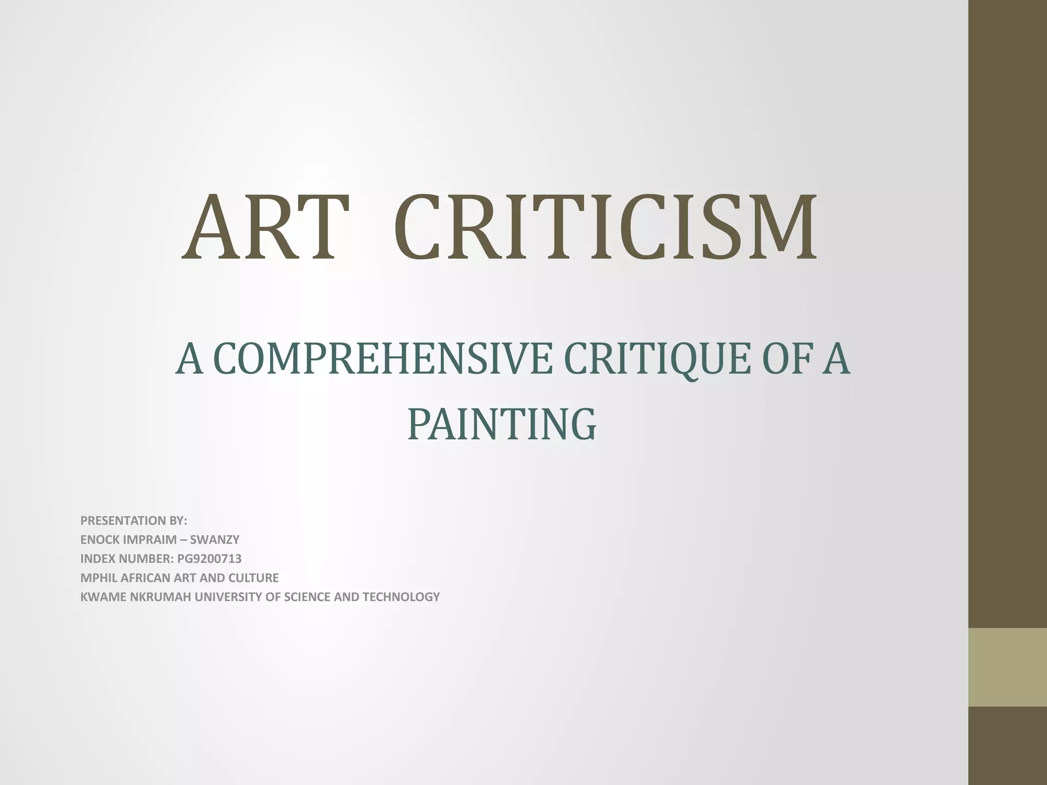 Art Criticism | PPT