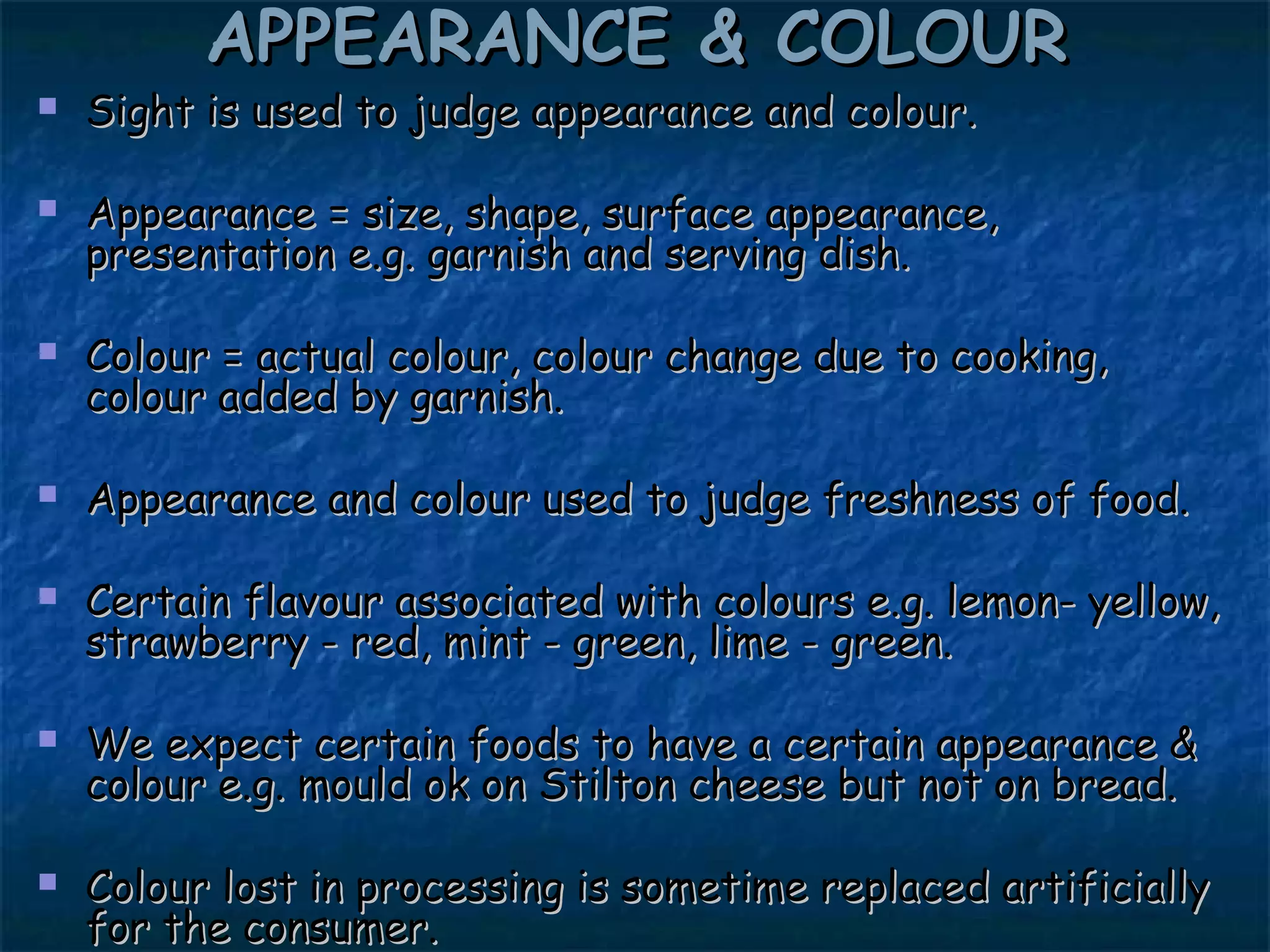 Aesthetic awareness of food | PPT