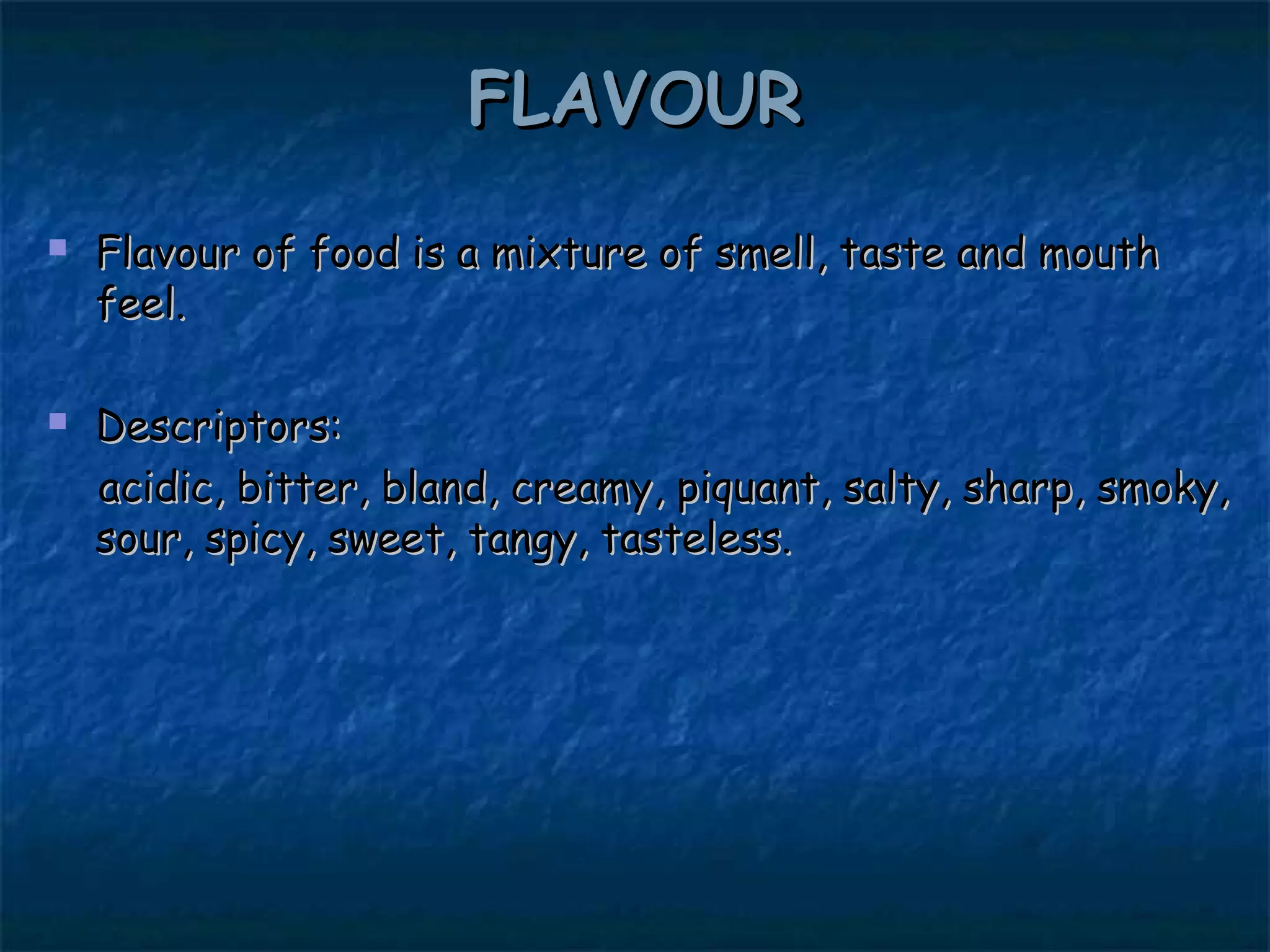 Aesthetic awareness of food | PPT