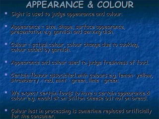 Aesthetic awareness of food | PPT