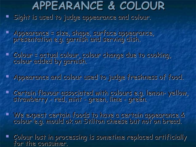 Aesthetic awareness of food | PPT