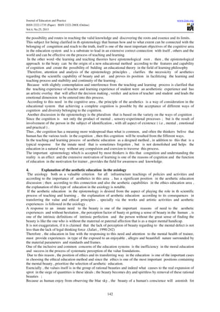 Aesthetic education requirements and its components in the educational ...