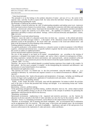 Aesthetic education requirements and its components in the educational ...