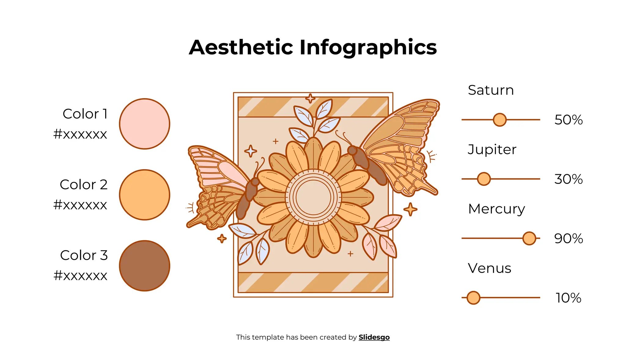 aesthetic infographics slidego here is where this template begins | PPTX