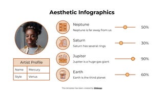 aesthetic infographics slidego here is where this template begins | PPTX