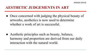 Aesthetic judgement | PPTX
