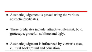 Aesthetic judgement | PPT