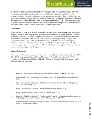 Aesthetics Of Design A Case Study Of A Course | PDF