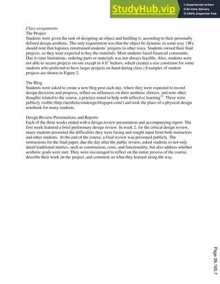 Aesthetics Of Design A Case Study Of A Course | PDF