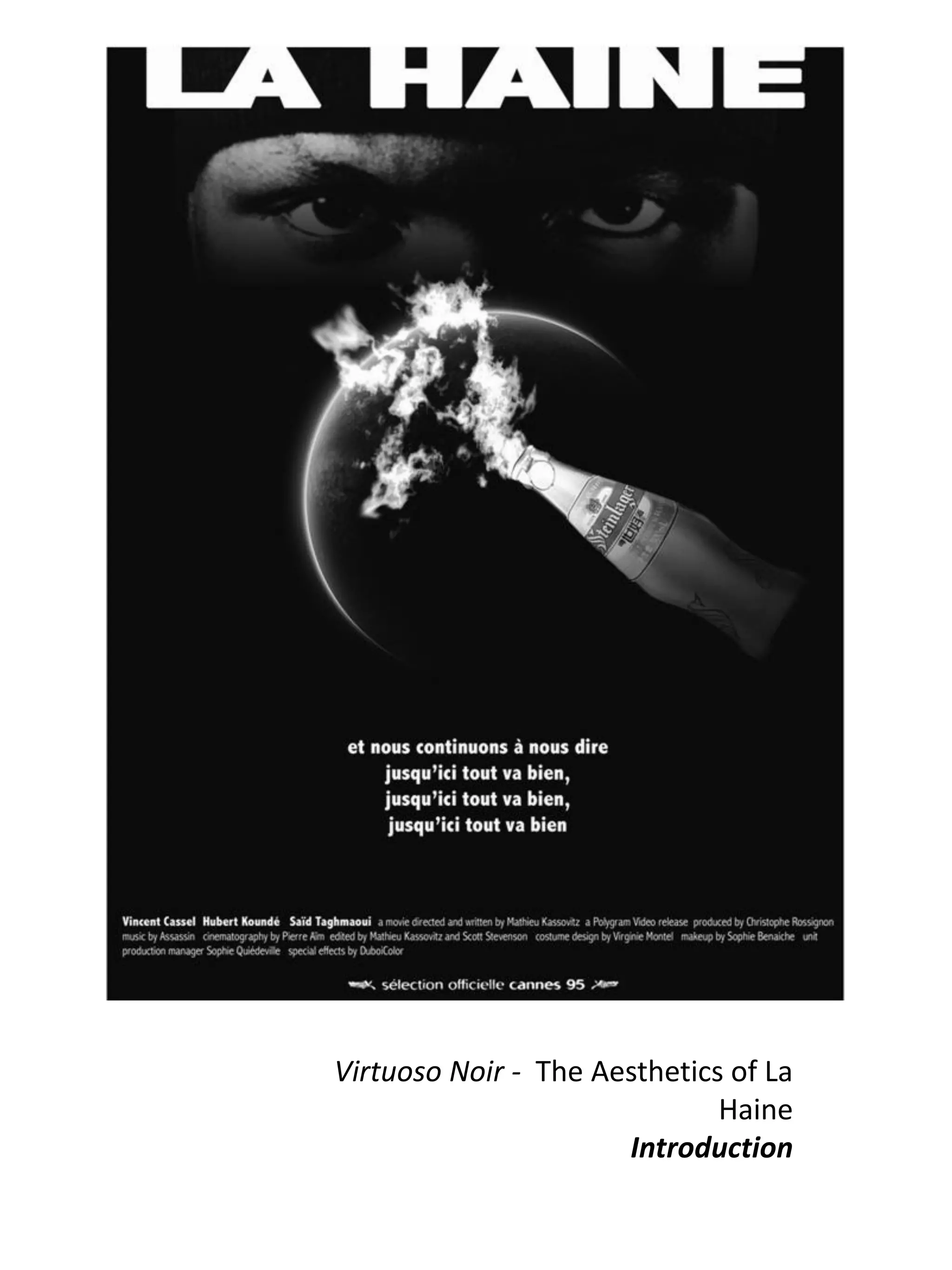 Aesthetics of la haine handout | PDF