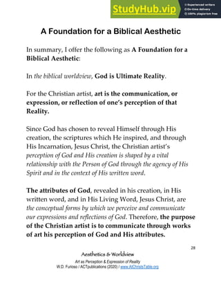Aesthetics Worldview | PDF